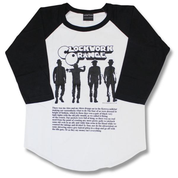 【発売日：2019年10月18日】時計じかけのオレンジ（A Clockwork Orange）ラグランTシャツのアイテム説明希望価格4,000円Rockな映画、時計じかけのオレンジ（A Clockwork Orange）デザインの激レアなラ...