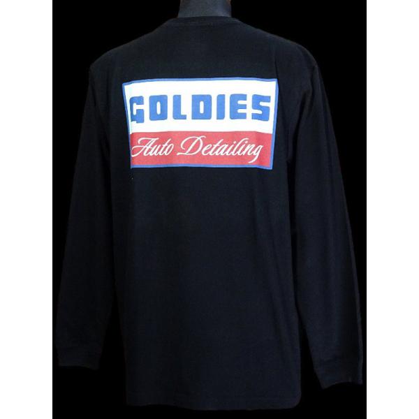 横浜元町の KUSTOMSTYLE SO-CAL さんにてDESIGN〜PRINTまでお願いいたしました GOLDIES  “TRICOLORE LOGO"  長袖Tシャツ BLACKFRONT左胸とBACKにプリントSIZEM- 着丈69...