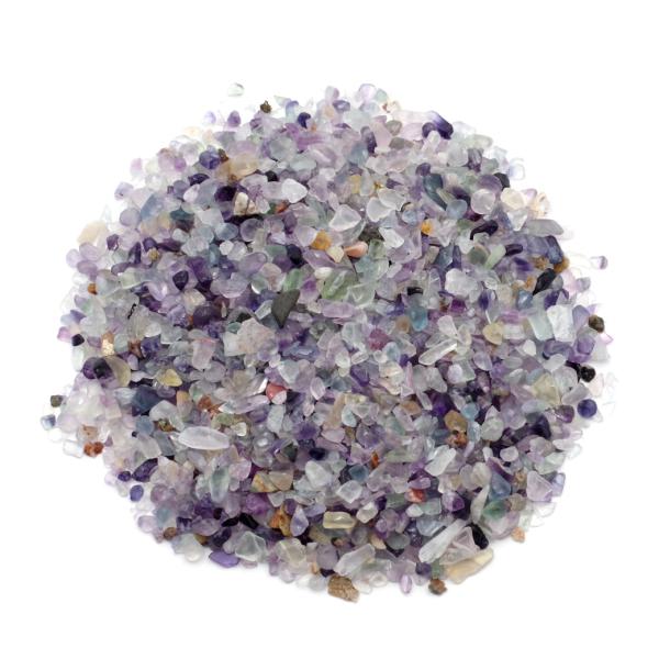 ■約100gでのお届けになります。カラーバリエーション豊富なフローライトのさざれ石が入荷です！フローライトは、【天才の石】とも称される事もあり、大人になるにつれて固定化されてきた思考パターンや抑圧された感情から自分自身を解き放つ為に働き、子...