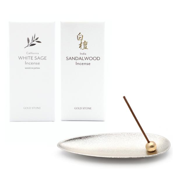 GOLD STONEブランドの人気のホワイトセージ線香と白檀線香がセットになって登場！◆ホワイトセージ線香ホワイトセージの累計販売数3万点以上の実績を持つ「GOLD STONE」が企画したホワイトセージのお香です。「ホワイトセージ」を炊いた...