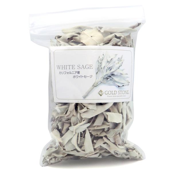 本商品はホワイトセージの葉を1枚ずつ手作業にて選別し、選び抜かれた品質の商品になります。枝無しの葉がクラッシュ状（欠けなど）のものを選別した商品です。■内容量等1袋 約50gホワイトセージ産地：米国　カリフォルニア学名：Salvia api...