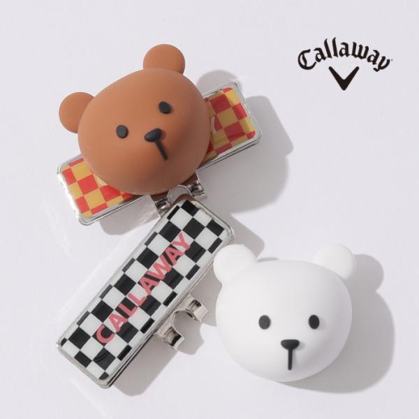 キャロウェイゴルフ  立体くまちゃんクリップマーカー ゴルフウェア レディース 春夏 ブロックチェック柄 ゴルフ女子 CURUCURUゴルフウェア レディース キャロウェイゴルフ マーカー