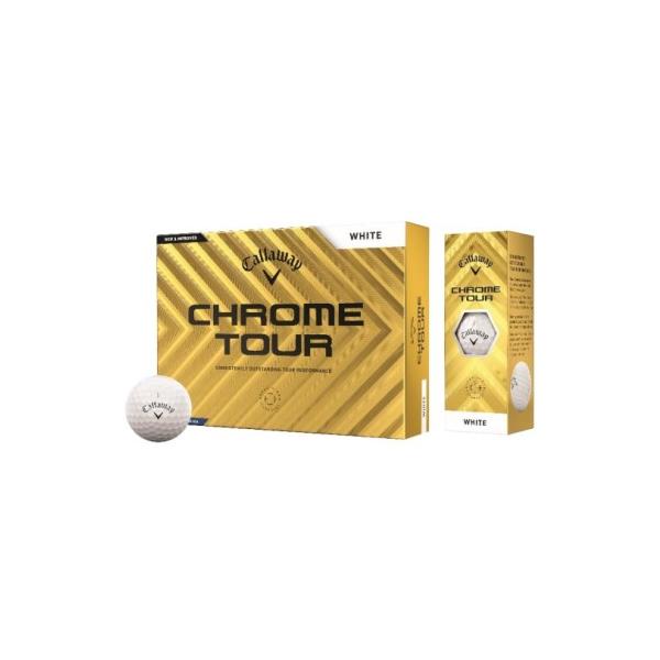 キャロウェイ ゴルフボール GOLF BALL 2024 NEW モデルクロムツアー ゴルフボール Callaway CHROME TOUR低スピンの抑えた中弾道。専用設計のハイパー・ファストソフト・コアは、素材の配合を新しくしたことなどで...