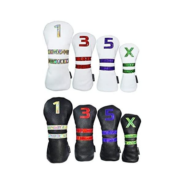 【メール便配送専用商品です】・メール便の厚みの関係上、商品を真空圧縮します。・日時指定配送不可・プレゼント包装不可・他の商品との同梱は出来ません。PUレザー カラフルストライプヘッドカバー（＃1・＃3・＃5・＃X）素材：PUレザー裏材：起毛...