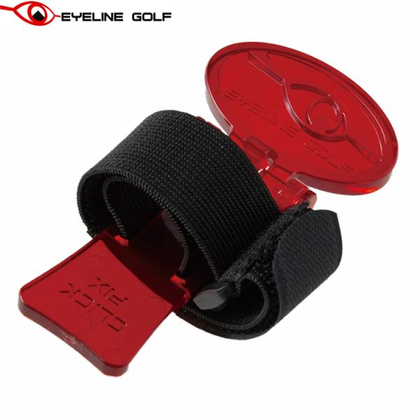 EYELINE GOLF Click Fixアイラインゴルフ クリックフィックス素材：本体/ポリカーボネート、ベルト/ラバーサイズ：140x70x18mm重量：約55g（ベルト含む）原産国：アメリカ