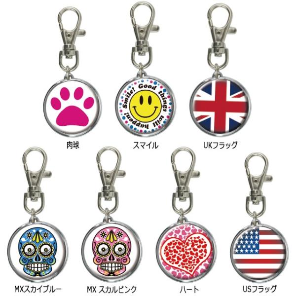 ゴルフ用品 ゴルフ用品小物 グリーンマークスマイル US UK フラッグ スカル 肉球ベルトループ キーホルダータイプ マーカーLITE(ライト)X-809 ベルトループマーカー