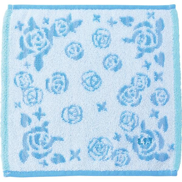 婦人向けタオルハンカチです。薔薇が散りばめられたおしゃれなデザインです。●婦人タオルハンカチ1枚●綿100％●現品約25×25ｃｍタイプ：薔薇ブルーＡＶＴ−06 ＢＬ