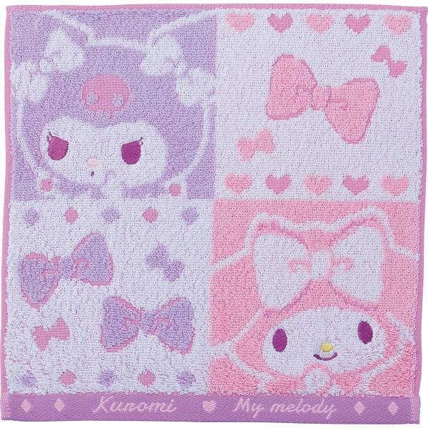 サンリオ マイメロディのワンポイントアップリケがかわいいタオルハンカチ●タオルハンカチ1枚●綿100％●現品約25×25ｃｍタイプ：マイメロディ＆クロミＰＮ201500