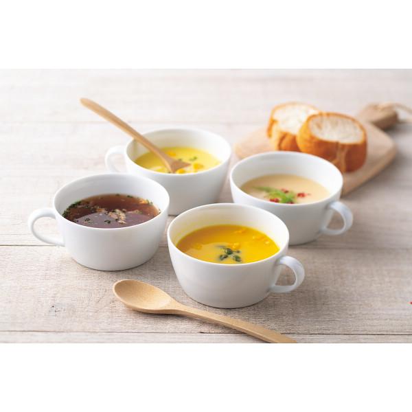 厳選素材で味わうちょっと贅沢なお茶漬をご家庭で。●スープ4種（北海道産チーズコーン・北海道産かぼちゃ各16.5ｇ、北海道産サーモンクリーム17.2ｇ、北海道産オニオン7ｇ）×各1、カップ付き（紙製）Ｆ251