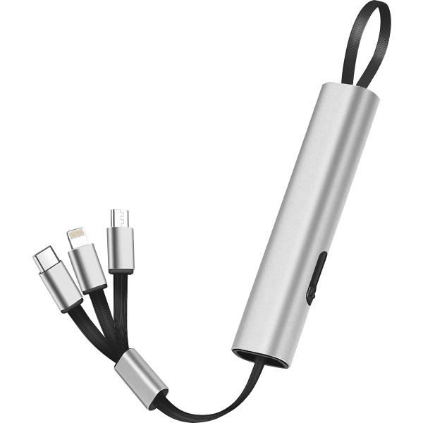 デバイスに応じて、3種類を使い分けていただくスティック型ケーブルです。入力：ＵＳＢ−Ａ 出力：ＴＹＰＥ−Ｃ、ｉＰｈｏｎｅ用コネクタ、Ｍｉｃｒｏ ＵＳＢ。3個同時充電・給電可能。●入力=ＵＳＢ−Ａ、出力=ＴＹＰＥ−Ｃ・ｉＰｈｏｎｅ用コネクタ・...