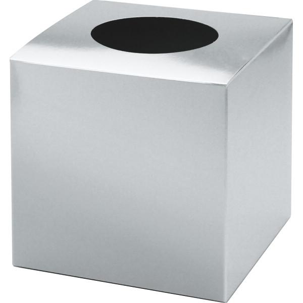 洗練された銀色。●出し入れ口約9.5φｃｍ●組立式●アルミ箔貼合紙350ｇ/平方メートル●現品（組み立て時）約16.5×16.5×16.5ｃｍタイプ：銀色