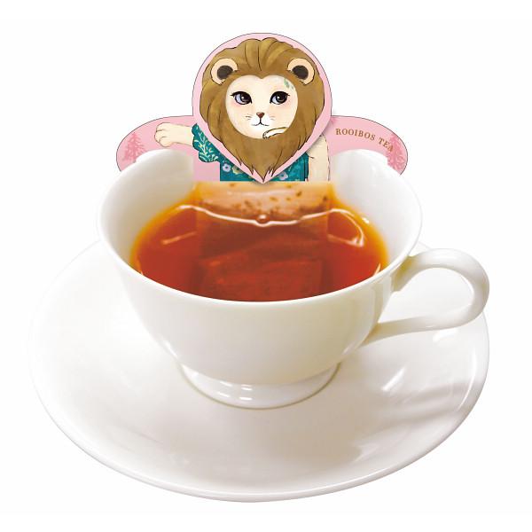 台紙の裏面からパーツを切り離し、着せ替えパーツでいろいろな動物に変身できるハーブティー。すっきりとした飲みやすい味わいのルイボスティーはノンカフェインなので、お子様でも安心してお飲みいただけます。●ルイボスティー（ティーバッグ）2ｇ×352102