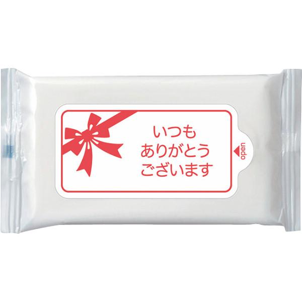 ありがとうの気持ちが伝わる、もらって嬉しいウエットティッシュです。●不織布●現品約14×7.6×1ｃｍ、（シートサイズ）約15×20ｃｍＷＴ−009