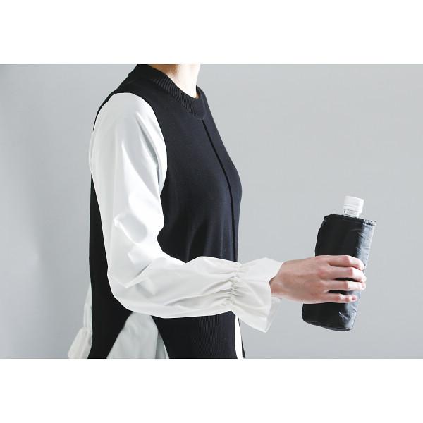 リサイクル素材使用！カップドリンクにも対応可能な保冷温ドリンクケース●リサイクルＰＥＴポリエステル・アルミ蒸着フィルム●現品（使用時）約φ8×18ｃｍ・（折りたたみ時）13×3.5×6ｃｍタイプ：ブラック7019ＢＫ