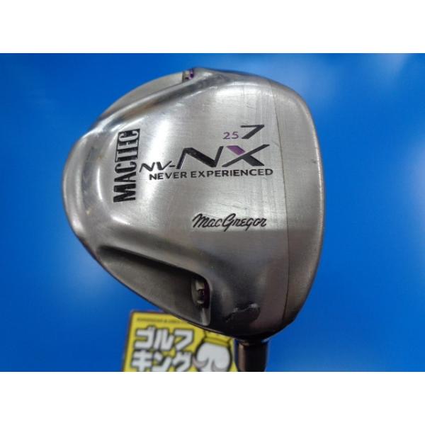 ■種別：レディースフェアウェイウッド　■メーカー：マグレガー■モデル：マックテックNV-NX　■シャフト：NXトリプルアクション■フレックス：L　■ロフト：25■本数：1　■番手：7W■長さ：41　■クラブ重量：298■ライ角：59　■バラ...