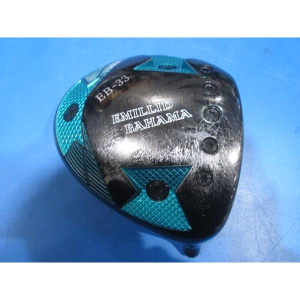 ■種別：ドライバー　■メーカー：エミリッドバハマ■モデル：EB-33 エメラルドグリーン　■シャフト：ヘッドのみ■フレックス：　■ロフト：9■本数：1　■番手：1W■長さ：0　■クラブ重量：0■ライ角：59　■バランス：■キックポイント：　...