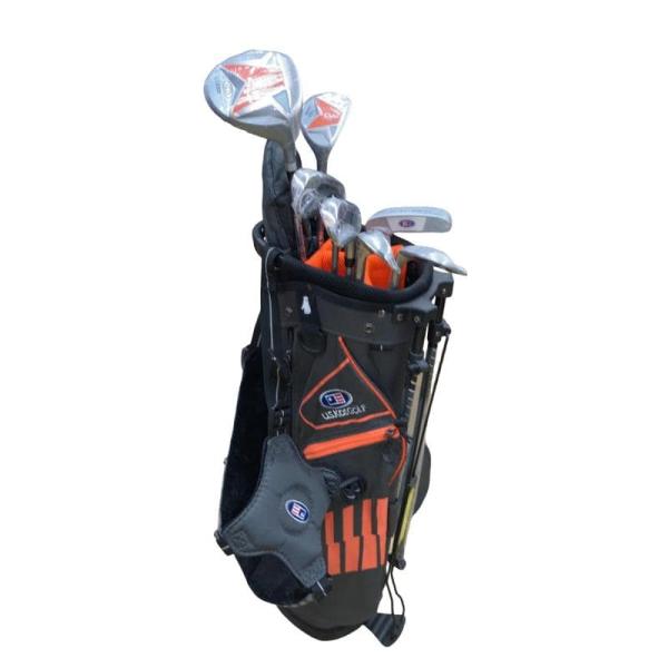中古　Nランク　Ｕ．Ｓ．　Ｋｉｄｓ　Ｇｏｌｆ　ＵＬＴＲＡＬＩＧＨＴ　ＵＬＴＲＡＬＩＧＨＴ　ＷＴ−２０（５１）（２０２０）　７Ｓ（ＧＲＥＹ／ＯＲＡＮＧＥ　キャディバッグ付き）　ＵＳＡ（実本数：７本セット）　クラブセット　オリジナルカーボン 　...