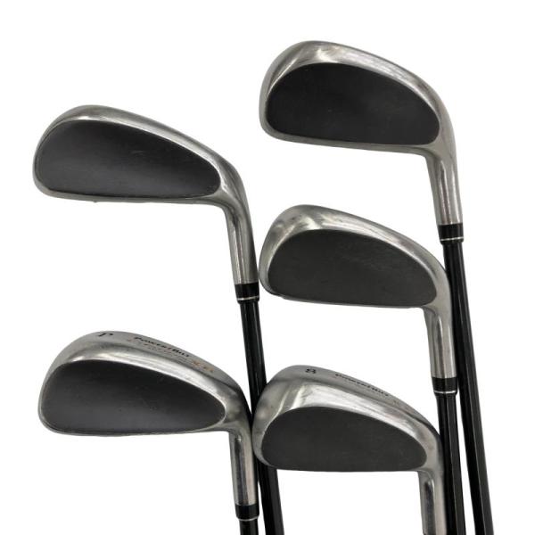 中古　Cランク　パワービルト　ＰＯＷＥＲ　ＢＩＬＴ　ＰＯＷＥＲ　ＢＩＬＴ　ＭＵＬＴＩ　ＩＲＯＮ　７Ｓ（実本数：５本セット）　アイアンセット　オリジナルカーボン 　フレックスＳＲ ロフト角:25.00