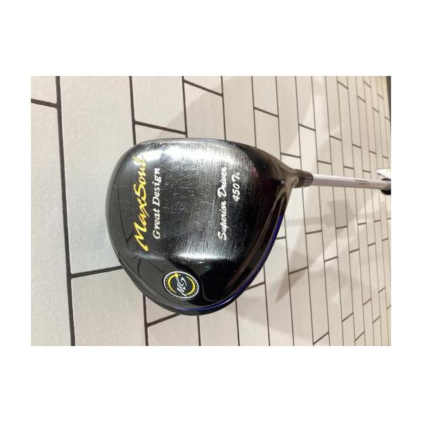 中古　Cランク　マックスソウル マックスソール Superior 450Ti ブラック MaxSoul Superior 450Ti ブラック 1W ドライバー 純正特注シャフト 0インチ フレックスS ロフト角:-