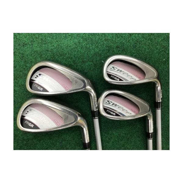 中古　Cランク　プロギア　Ｓｗｅｅｐ　ＳＷＥＥＰ　ＣＴ−１５（ピンク）　５Ｓ　レディース（実本数：４本セット）　アイアンセット　ｓｗｅｅｐ 　フレックスＬ ロフト角:32.00