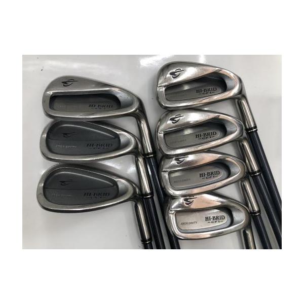 中古　Cランク　ダンロップ　ＨＩ−ＢＲＩＤ　ＨＩ−ＢＲＩＤ　ＣＦ１　　８Ｓ（実本数：７本セット）　アイアンセット　ＨＢ２００ 　フレックスＲ ロフト角:25.00