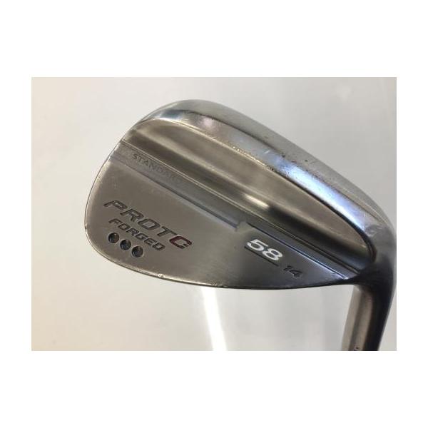 中古　Cランク　ＰＲＯＴＯ−ＣＯＮＣＥＰＴ　ＰＲＯＴＯ−ＣＯＮＣＥＰＴ　ＰＲＯＴＯ−ＣＯＮＣＥＰＴ　ＦＯＲＧＥＤ　ＷＥＤＧＥ（メッキ）　５８°／１４°　ウェッジ　純正特注シャフト 　フレックスその他 ロフト角:58.00