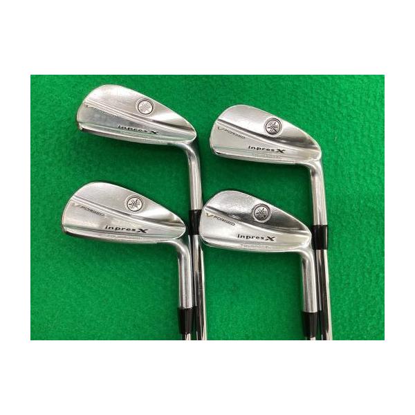 中古　Cランク　ヤマハ　ｉｎｐｒｅｓ　Ｘ　ｉｎｐｒｅｓ　Ｘ　Ｖ　ＦＯＲＧＥＤ　ＴＯＵＲＭＯＤＥＬ（２０１３）　６Ｓ（実本数：４本セット）　アイアンセット　リシャフト 　フレックスその他 ロフト角:27.00