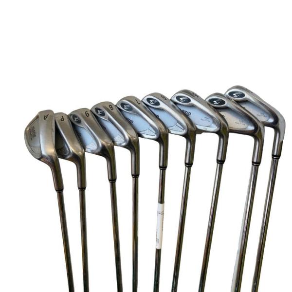 中古　Cランク　ダンロップ　ＨＩ−ＢＲＩＤ　ＨＩ−ＢＲＩＤ　ＤＩＧＩＴＡＬ　Ａｕｔｏｆｏｃｕｓ　１０Ｓ（実本数：９本セット）　アイアンセット　ＮＳ　ＰＲＯ　１０５ＧＨ 　フレックスＲ ロフト角:25.00