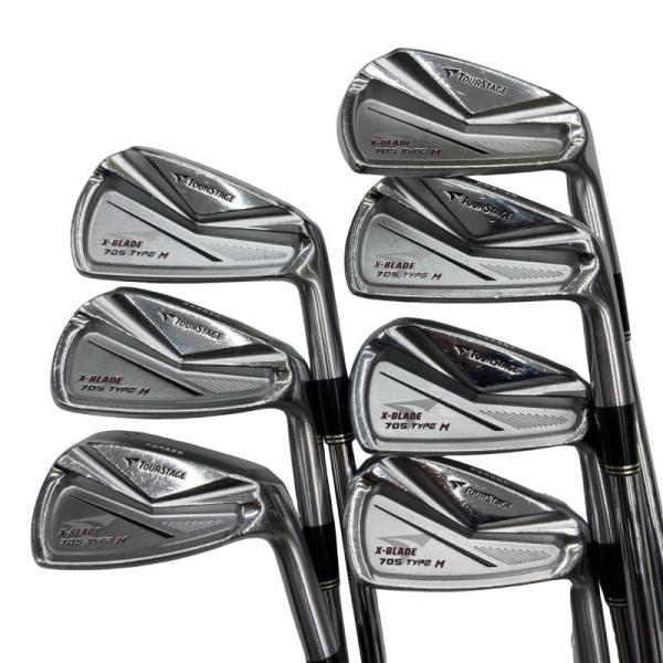 中古　Cランク　ブリヂストン　ＴＯＵＲＳＴＡＧＥ　ＴＯＵＲＳＴＡＧＥ　Ｘ−ＢＬＡＤＥ　７０５　ＴＹＰＥ　Ｍ　８Ｓ（実本数：７本セット）　アイアンセット　Ｄｙｎａｍｉｃ　Ｇｏｌｄ 　フレックスＳ ロフト角:25.00