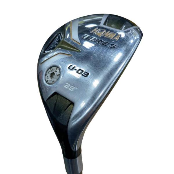 中古　Dランク　本間ゴルフ　ＢＥＲＥＳ　ＢＥＲＥＳ　Ｕ−０３　２８°　ユーティリティ　２Ｓ　ＡＲＭＲＱ８　４５ 　フレックスＲ ロフト角:28.00