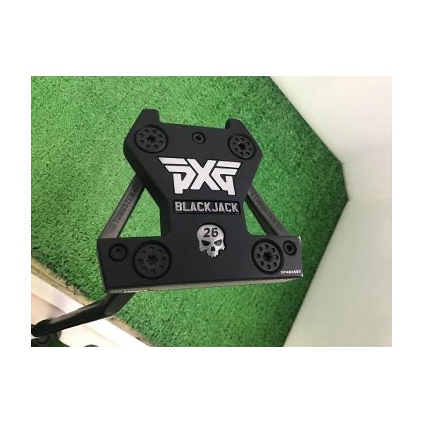 中古　Cランク　ＰＸＧ　ＢＡＴＴＬＥ　ＲＥＡＤＹ　ＢＡＴＴＬＥ　ＲＥＡＤＹ　ＢＬＡＣＫＪＡＣＫ（スラント）　パター　スチール 　フレックスその他 ロフト角:3.00