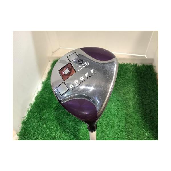 中古　Cランク　ダイワ（グローブライド）　ＯＮＯＦＦ　ＯＮＯＦＦ　ＡＲＭＳ（２０１４）　５Ｗ　レディース　フェアウェイウッド　ＳＭＯＯＴＨ　ＫＩＣＫ　ＬＰ−４１４Ｆ（シルバー×パープル） 　フレックスＡ ロフト角:19.00