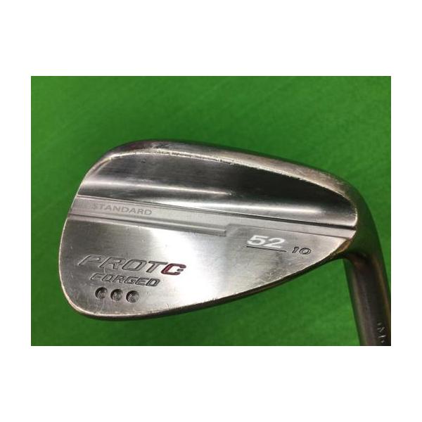 中古　Cランク　ＰＲＯＴＯ−ＣＯＮＣＥＰＴ　ＰＲＯＴＯ−ＣＯＮＣＥＰＴ　ＰＲＯＴＯ−ＣＯＮＣＥＰＴ　ＦＯＲＧＥＤ　ＷＥＤＧＥ（メッキ）　５２°／１０°　ウェッジ　純正特注シャフト 　フレックスその他 ロフト角:52.00