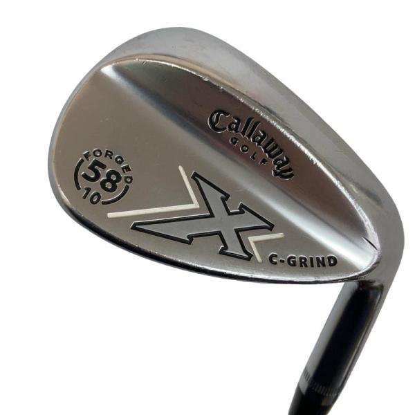 中古　Cランク　キャロウェイ　Ｘ　Ｘ　ＦＯＲＧＥＤ　ミルキークロム　５８ＭＤ−１０　Ｃ−ＧＲＩＮＤ　ウェッジ　Ｄｙｎａｍｉｃ　Ｇｏｌｄ 　フレックスＳ ロフト角:58.00