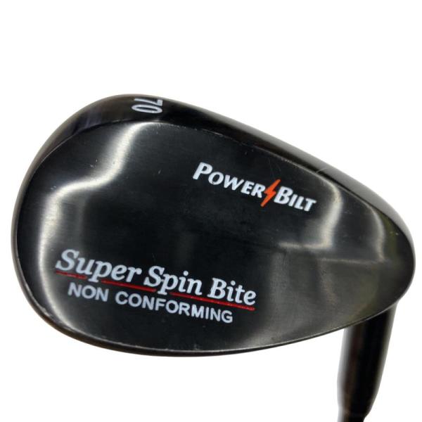 中古　Cランク　パワービルト　ＰＯＷＥＲ　ＢＩＬＴ　ＰＯＷＥＲ　ＢＩＬＴ　Ｓｕｐｅｒ　Ｓｐｉｎ　Ｂｉｔｅ　７０°　ウェッジ　オリジナルカーボン 　フレックスその他 ロフト角:70.00