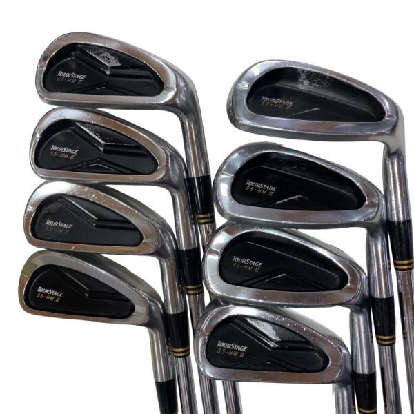 中古　Cランク　ブリヂストン　ＴＯＵＲＳＴＡＧＥ　ＴＯＵＲＳＴＡＧＥ　５５−ＨＭ　ＩＩ　１０Ｓ（実本数：８本セット）　アイアンセット　Ｄｙｎａｍｉｃ　Ｇｏｌｄ 　フレックスＳ ロフト角:27.00