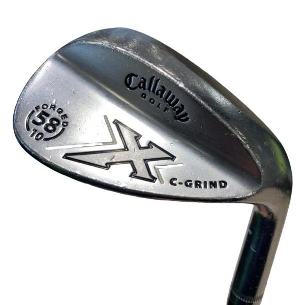 中古　Dランク　キャロウェイ　Ｘ　Ｘ　ＦＯＲＧＥＤ　ミルキークロム　５８ＭＤ−１０　Ｃ−ＧＲＩＮＤ　ＵＳＡ　ウェッジ　Ｃａｌｌａｗａｙ　Ｇｏｌｆ　Ｓｔｅｅｌ 　フレックスその他 ロフト角:58.00