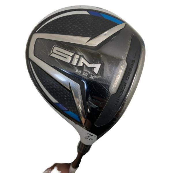 中古　Dランク　テーラーメイド　ＳＩＭ　ＳＩＭ　ＭＡＸ　７Ｗ　フェアウェイウッド　ＴＥＮＳＥＩ　ＢＬＵＥ　ＴＭ５０（ＦＷ） 　フレックスＳＲ ロフト角:21.00