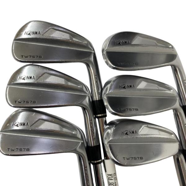 中古　Cランク　本間ゴルフ　ＴＯＵＲ　ＷＯＲＬＤ　ＴＯＵＲ　ＷＯＲＬＤ　ＴＷ７５７Ｂ　６Ｓ（実本数：６本セット）　アイアンセット　純正特注シャフト 　フレックスＳ ロフト角:25.00
