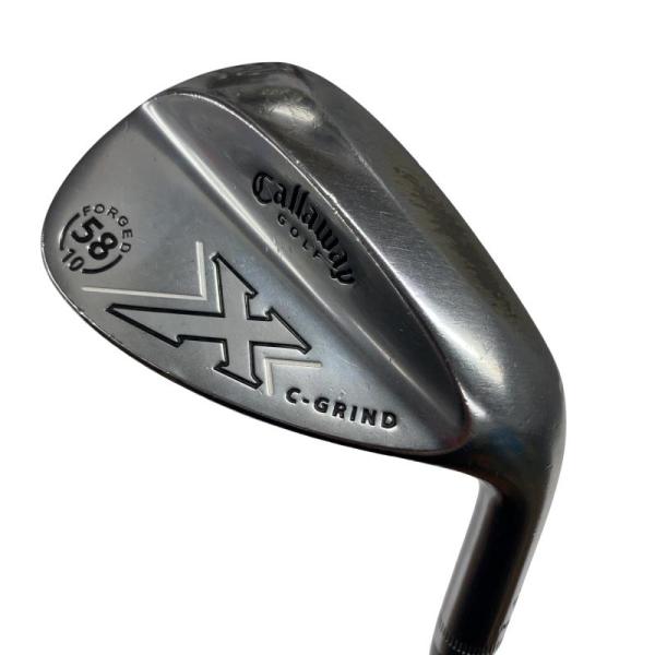 中古　Dランク　キャロウェイ　Ｘ　Ｘ　ＦＯＲＧＥＤ　ミルキークロム　５８ＭＤ−１０　Ｃ−ＧＲＩＮＤ　ウェッジ　Ｍｅｍｐｈｉｓ　１０　ＤＢ 　フレックスＵＮＩ ロフト角:58.00