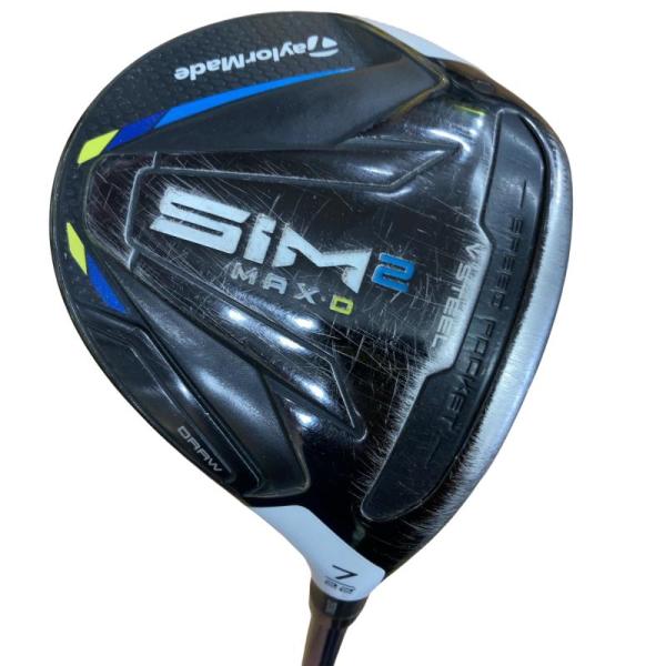 中古　Cランク　テーラーメイド　ＳＩＭ２　ＳＩＭ２　ＭＡＸ−Ｄ　７Ｗ　フェアウェイウッド　ＴＥＮＳＥＩ　ＢＬＵＥ　ＴＭ５０（ＳＩＭ２　ＦＷ） 　フレックスＲ ロフト角:22.00
