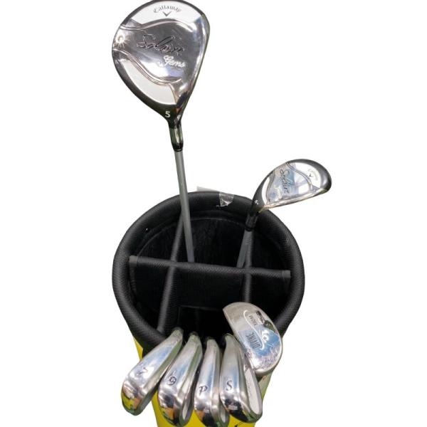 中古　Cランク　キャロウェイ　ＳＯＬＡＩＲＥ　ＳＯＬＡＩＲＥ　ｇｅｍｓ　８Ｓ　ブラック　レディース（実本数：７本セット）　クラブセット　オリジナルカーボン 　フレックスＬ ロフト角:32.00