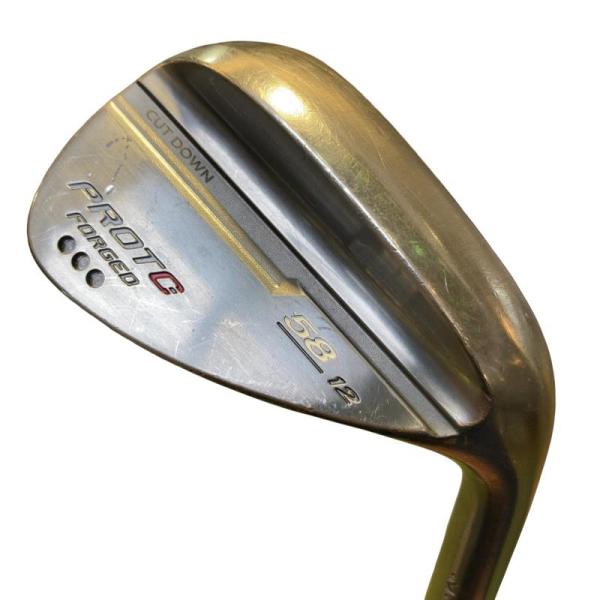 中古　Cランク　ＰＲＯＴＯ−ＣＯＮＣＥＰＴ　ＰＲＯＴＯ−ＣＯＮＣＥＰＴ　ＰＲＯＴＯ−ＣＯＮＣＥＰＴ　ＦＯＲＧＥＤ　ＷＥＤＧＥ（メッキ）　５８°／１２°　ウェッジ　純正特注シャフト 　フレックスその他 ロフト角:58.00