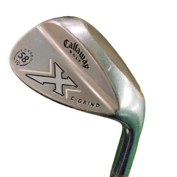 中古　Dランク　キャロウェイ　Ｘ　Ｘ　ＦＯＲＧＥＤ　ミルキークロム　５８ＭＤ−１０　Ｃ−ＧＲＩＮＤ　ウェッジ　ＮＳ　ＰＲＯ　９５０ＧＨ 　フレックスＳ ロフト角:58.00