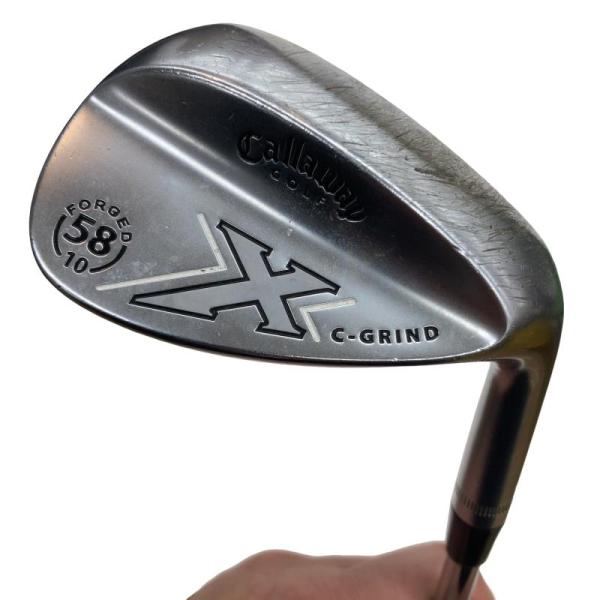 中古　Dランク　キャロウェイ　Ｘ　Ｘ　ＦＯＲＧＥＤ　ミルキークロム　５８ＭＤ−１０　Ｃ−ＧＲＩＮＤ　ウェッジ　ＮＳ　ＰＲＯ　９５０ＧＨ 　フレックスＳ ロフト角:58.00
