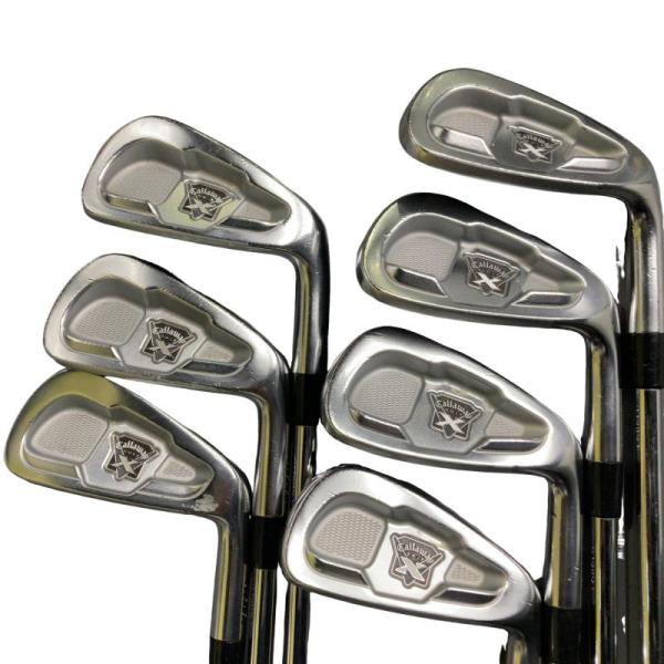 中古　Dランク　キャロウェイ　Ｘ　Ｘ　ＦＯＲＧＥＤ（２００９）　８Ｓ（実本数：７本セット）　アイアンセット　Ｍｅｍｐｈｉｓ　１０　ＤＢ 　フレックスＵＮＩ ロフト角:26.00