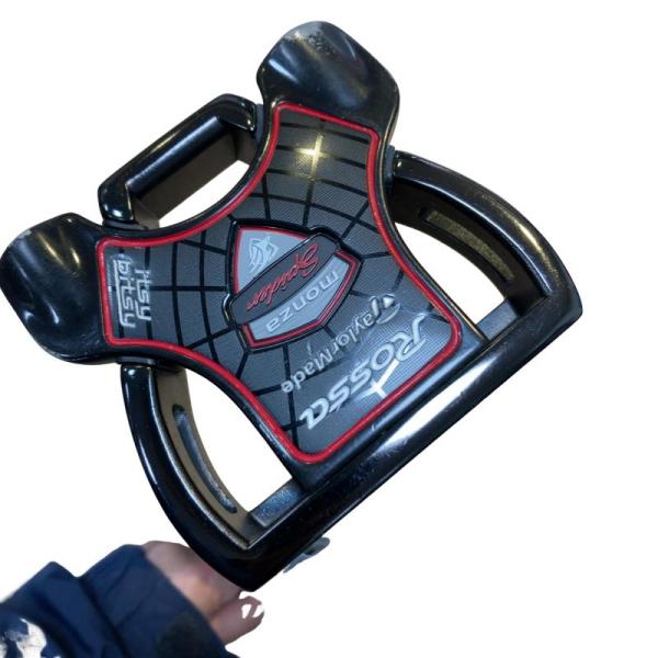 中古　Cランク　テーラーメイド　Ｒｏｓｓａ　ａｇｓｉ＋　Ｒｏｓｓａ　ａｇｓｉ＋　ｉｔｓｙ　ｂｉｔｓｙ　ＳＰＩＤＥＲ　ダブルベンド（Ｂｌａｃｋ）　３４インチ　パター　スチール 　フレックスその他 ロフト角:2.50