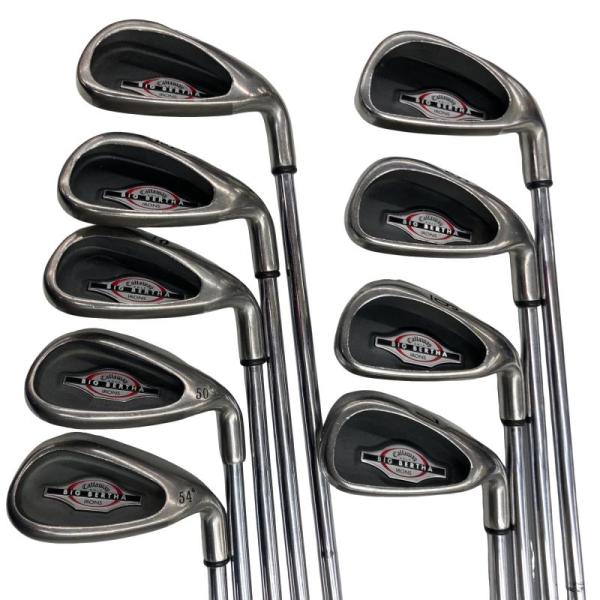 中古　Dランク　キャロウェイ　ＢＩＧ　ＢＥＲＴＨＡ　ＢＩＧ　ＢＥＲＴＨＡ　ＩＲＯＮＳ（２００２）　１０Ｓ　ＵＳＡ（実本数：９本セット）　アイアンセット　ＣＯＮＳＴＡＮＴ　ＷＥＩＧＨＴ　ＳＴＥＥＬ 　フレックスＵＮＩ ロフト角:27.00
