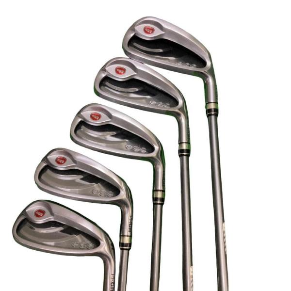 中古　Cランク　プロギア　ｅｇｇ　ｅｇｇ（２０１９）　８Ｓ（実本数：５本セット）　アイアンセット　ｅｇｇオリジナルカーボン 　フレックスＲ ロフト角:25.00