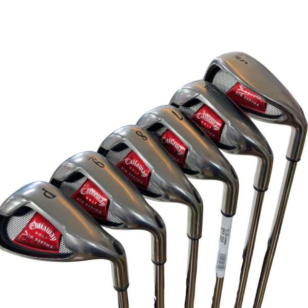 中古　Cランク　キャロウェイ　ＢＩＧ　ＢＥＲＴＨＡ　ＢＩＧ　ＢＥＲＴＨＡ　ＩＲＯＮＳ（２００８）　　６Ｓ（実本数：６本セット）　アイアンセット　ＮＳ　ＰＲＯ　８５０ＧＨ 　フレックスＲ ロフト角:26.00